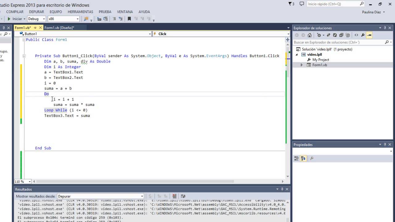 Programa con DO-WHILE Y DO-UNTIL/ Visual Basic 2010