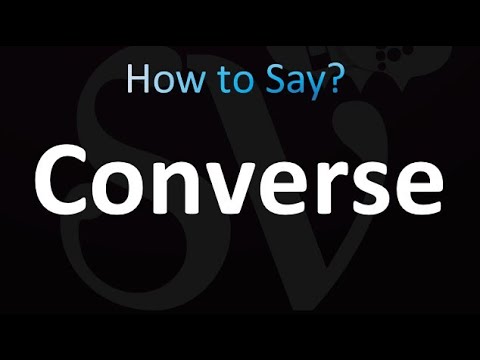 How to Pronounce Converse (correctly!)