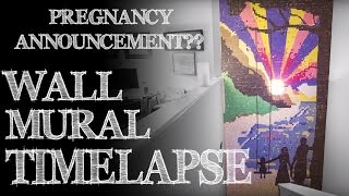 This Creative Couple Designed A Giant Mural As A Birth Announcement