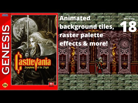 Animated background tiles & more! - Castlevania: SotN for Sega Mega Drive & Genesis - Dev Diary 18