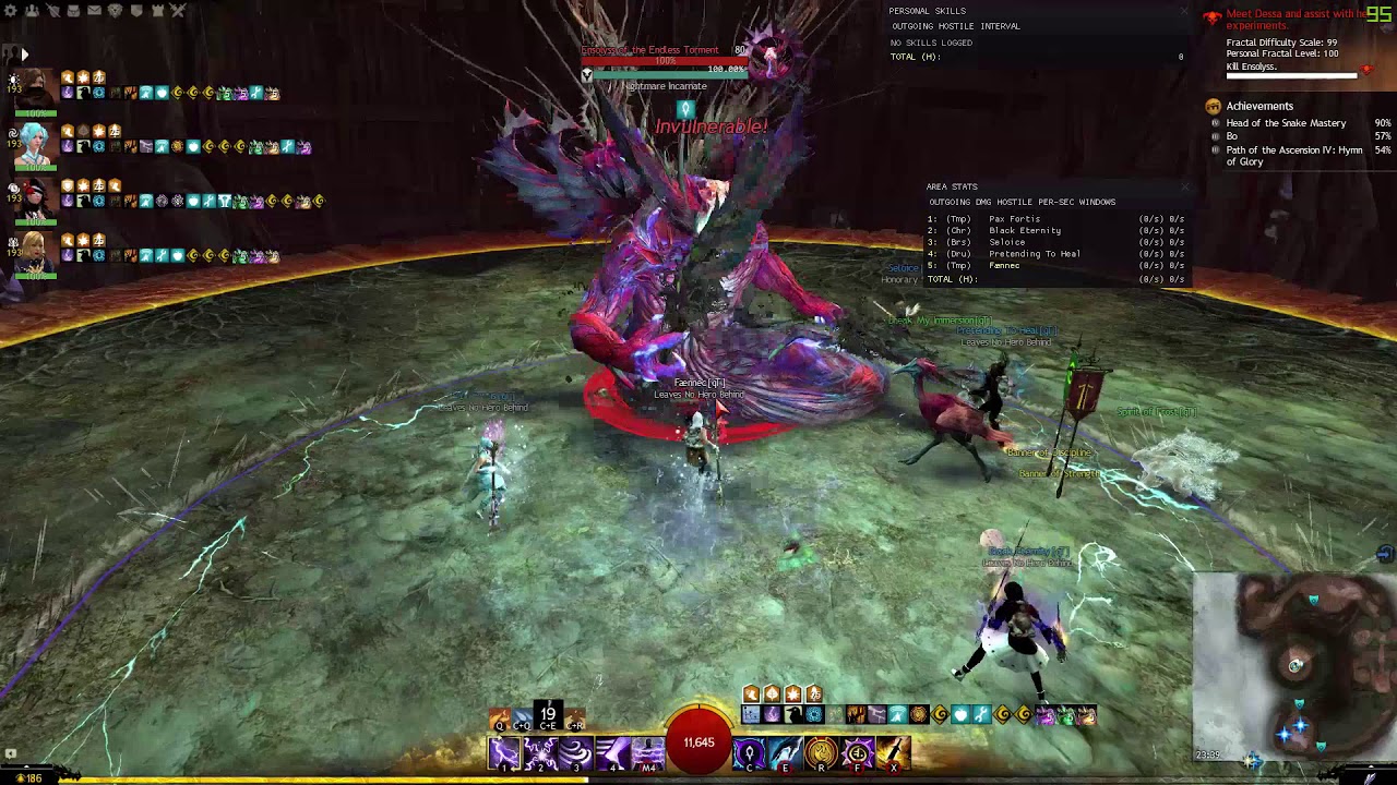 Gw2: [qT] Nightmare CM 99 | All 3 Bosses | Tempest PoV