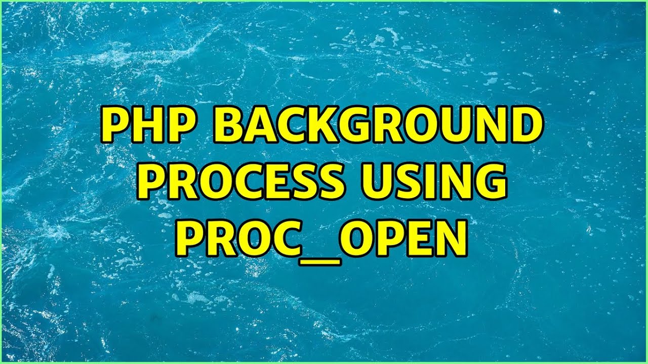 Php background process using proc_open