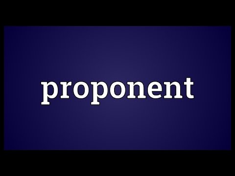 Proponent Meaning