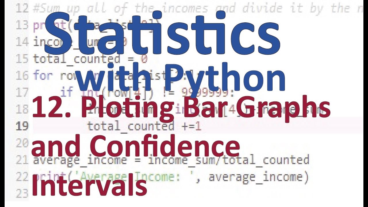 Bar Graphs and Plotting Confidence Intervals with Python
