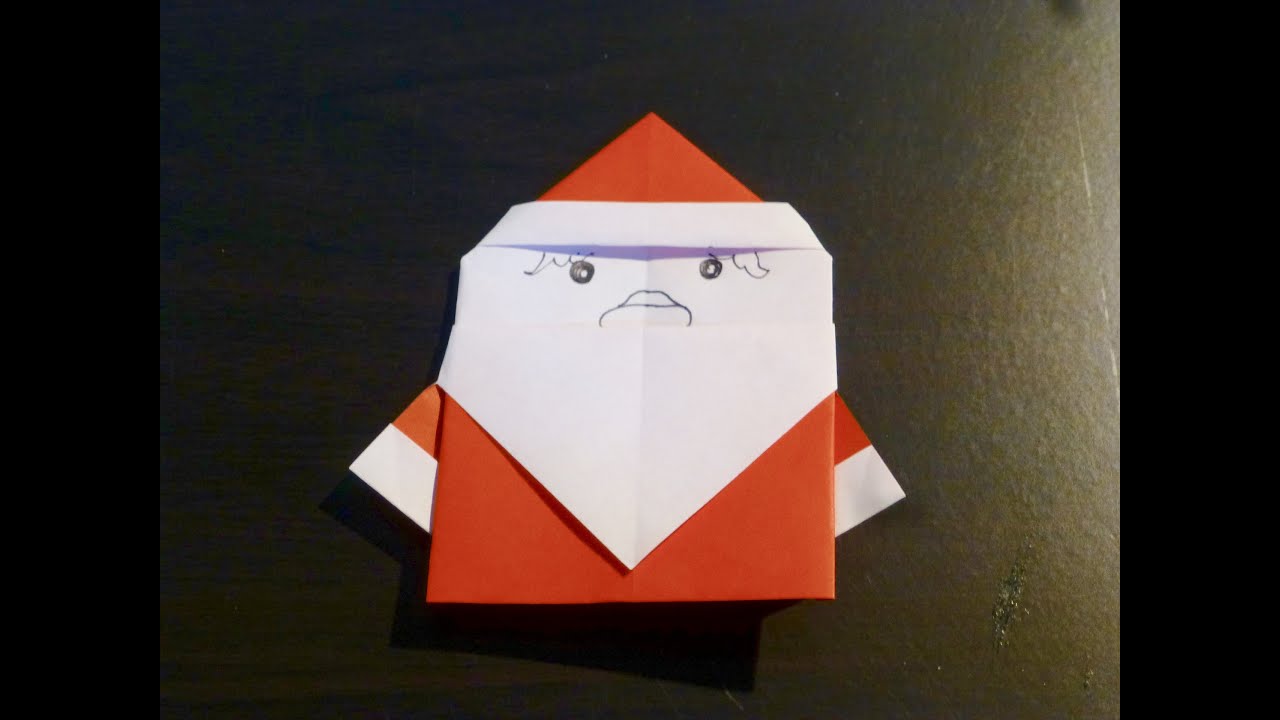 Cómo hacer Papá Noel. Origami. El arte de doblar papel.