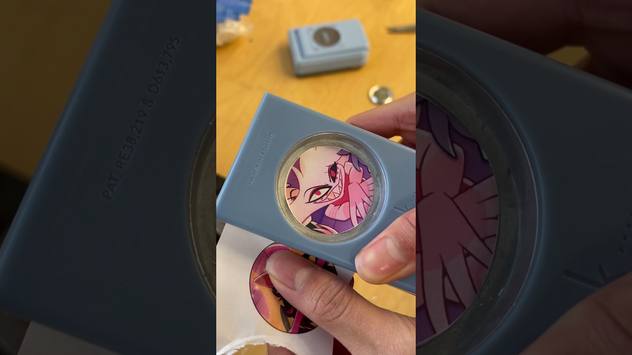 ANGEL DUST BUTTON PIN | #hazbinhotelangeldust #hazbinhotel #angeldusthazbinhotel #angeldust #asmr