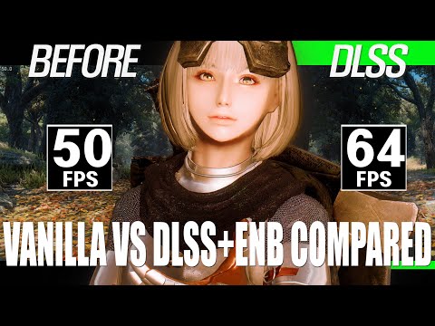 10 -15 FPS Boost I DLSS + ENB & Vanilla Performance Compared Showcase I Skyrim Upscaler