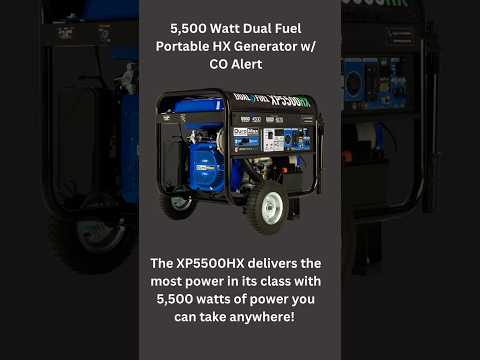 5,500 Watt Dual Fuel Portable HX Generator w/ CO Alert