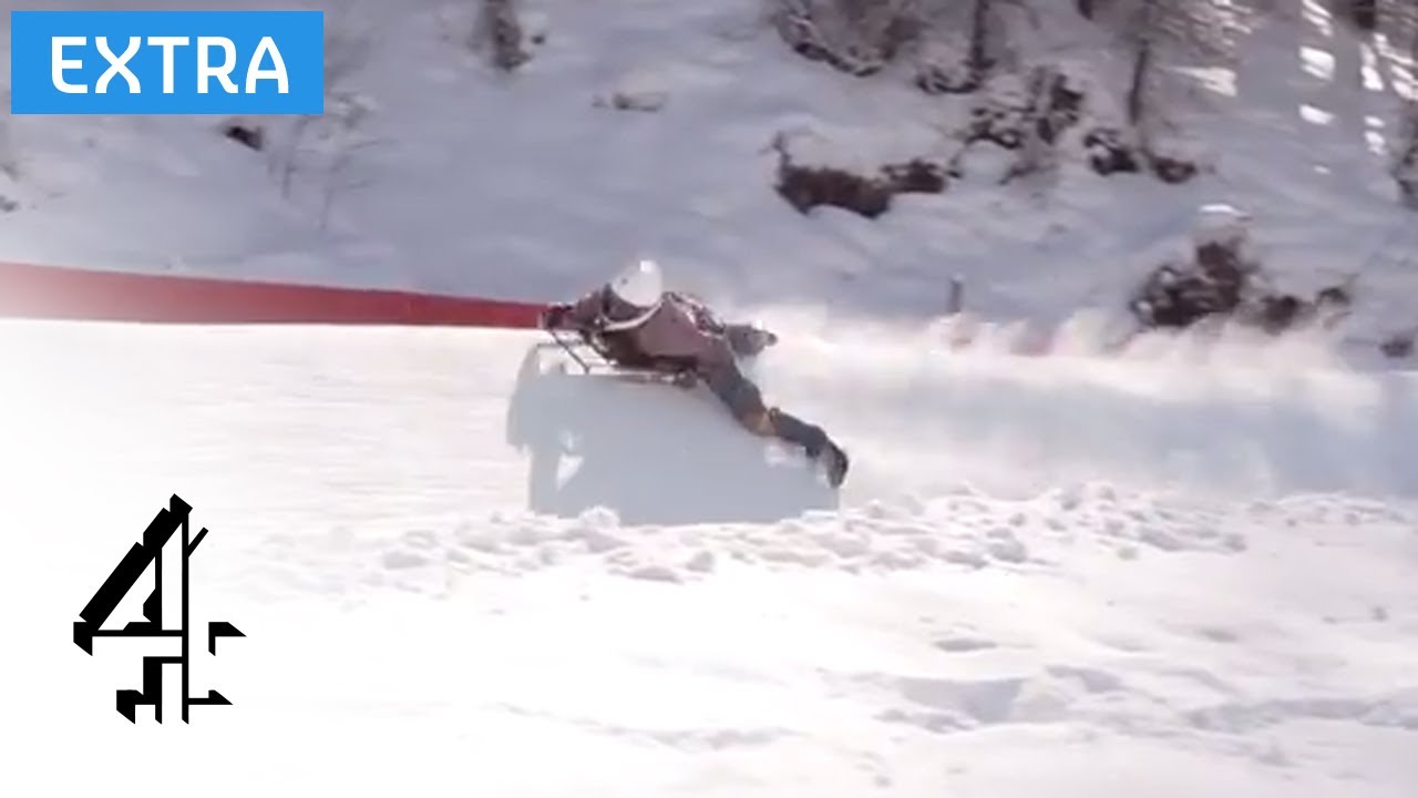 Guy Martin: Bike racer smashes sledding speed record - on descent ...