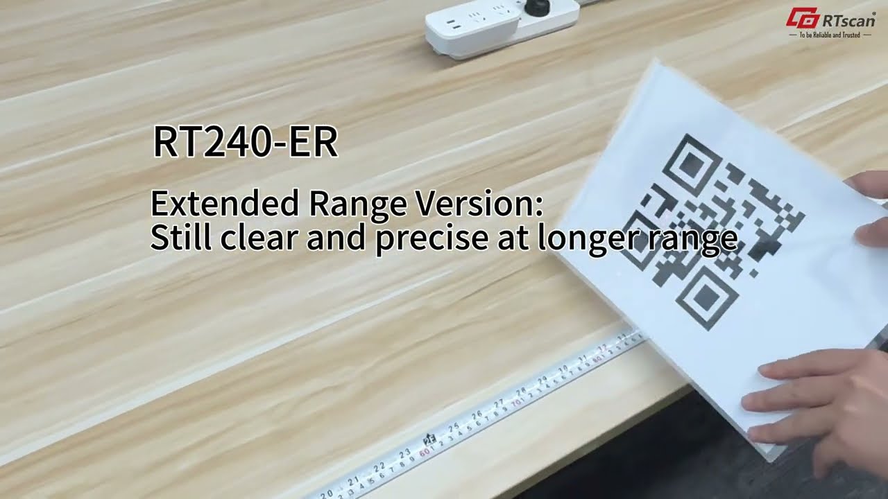 The RT240-ER is extended-range barcode scanner capable of reading barcodes from greater distance.