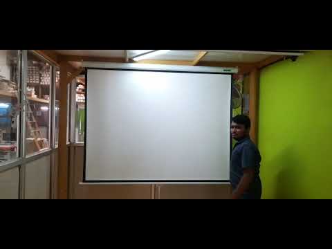 Motorized Projection Screen - Electric Projector Screen Latest Price ...