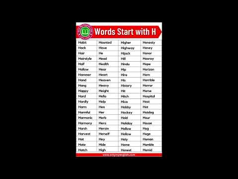 words that start with LETTERS A Z