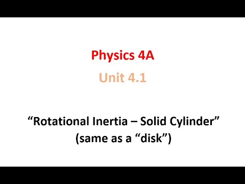 Rotational Inertia of a Solid Cylinder (or disk)