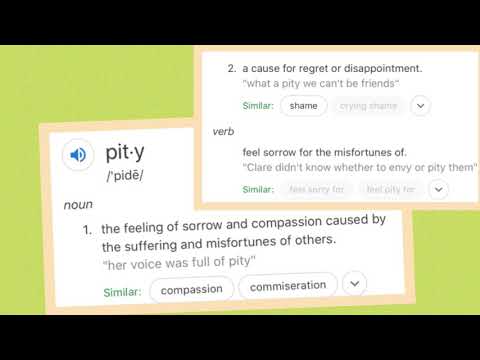 Pity - definition, pronunciation, and how to use it