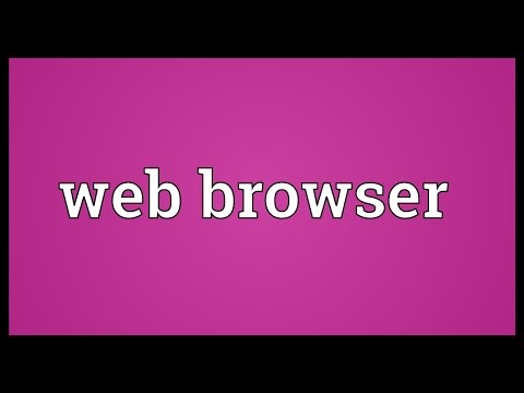 Web browser Meaning