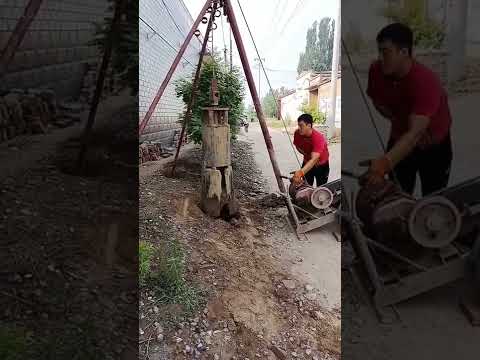 Ancient well drilling technology, good machinery and good tools to save time and effort