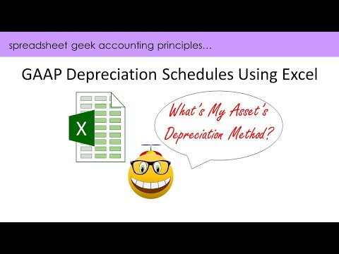 Accounting Principles - Fixed Asset Depreciation Methods Using Excel