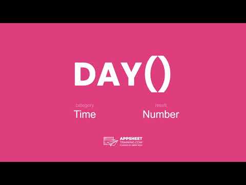 AppSheet DAY() Expression