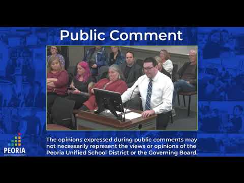 Peoria Unified Governing Board Attempts To Silence Teacher And Public