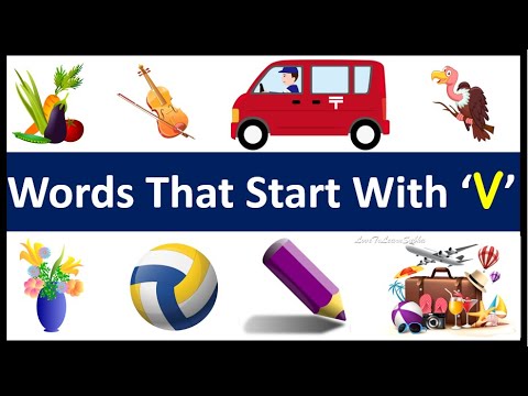 Words That Start With V |Words That Start With Letter V For Toddlers |Kids Learning Videos |V Words