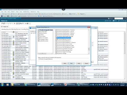 Cerner Physician Fair Create a Group List