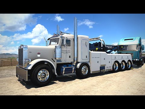 Peterbilt 388 - (Heavy Rescue Wrecker) - American Truck Simulator - ATS 4K - Twin Steer Tow Truck