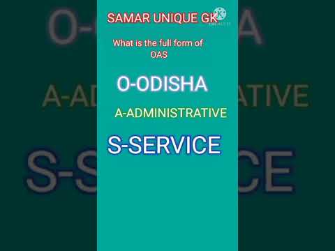 full form of OAS..😎😎😎