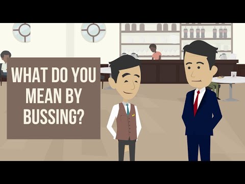 What is bussing in a restaurant?