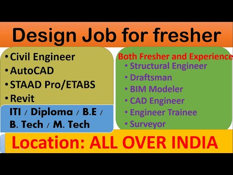 All India job for Civil engineering Freshers | Design/Structural Engineer | Jobs in PUNE #Civiljobs