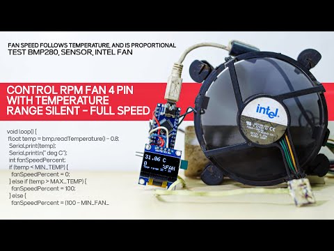 Fan PWM control with Arduino sensor temperature and RPM speed