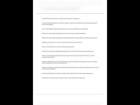 Barber practice test exam 2023 with 100% correct answers