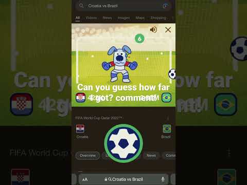 Mini World Cup google doodle game Brazil vs Croatia can you guess how many goals I got?