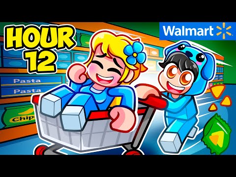 24 Hour OVERNIGHT at WALMART in Roblox?! (KICKED OUT)