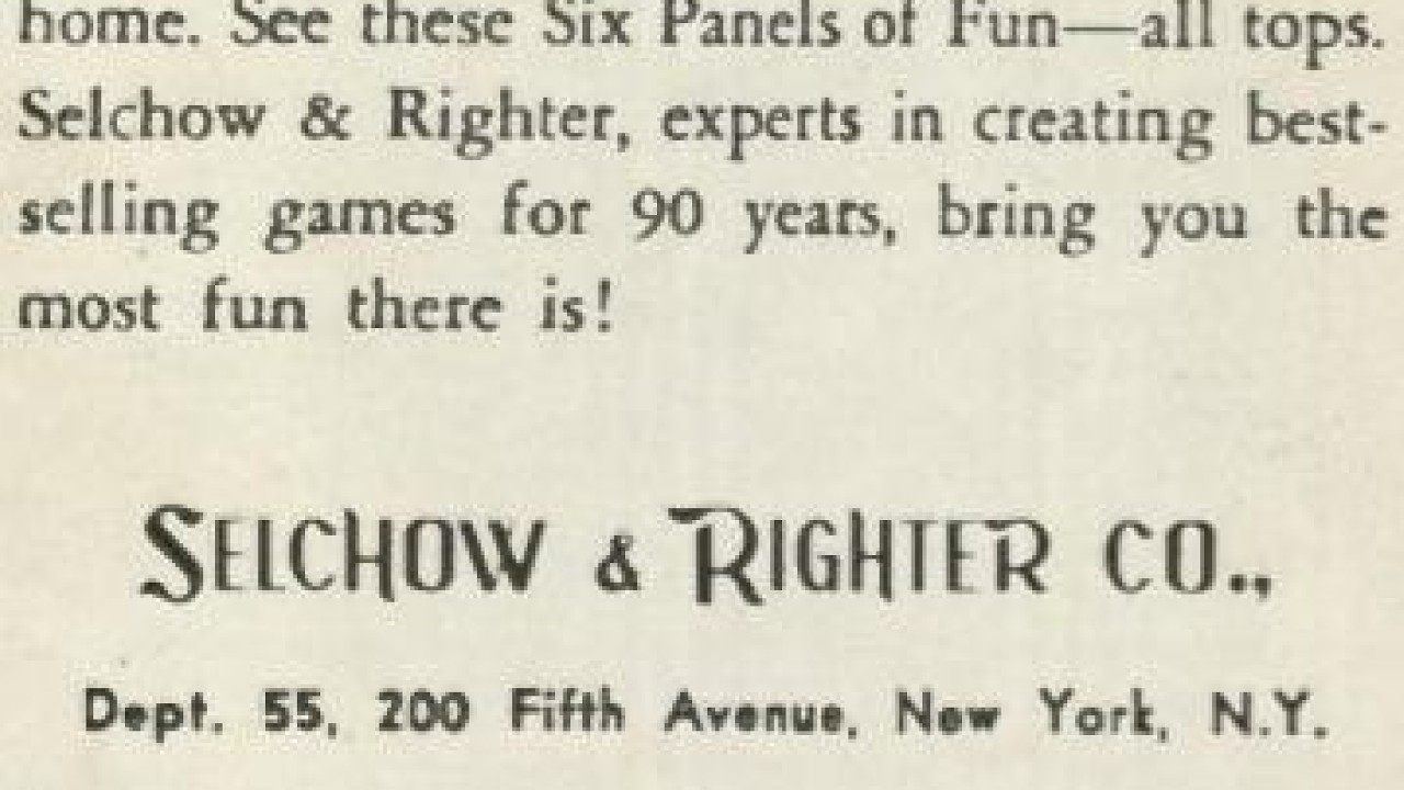 selchow and righter 1957 catalogue