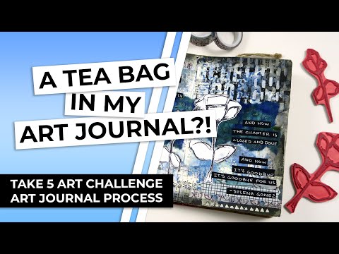 June 2021 | Take 5 Art Challenge | Mixed Media Art Journal process video