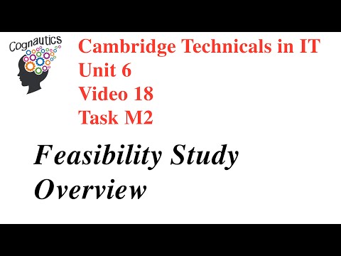 Cambridge Technicals Level 3 IT Unit 6 - Video 18 - M2 - Feasibility Study Overview