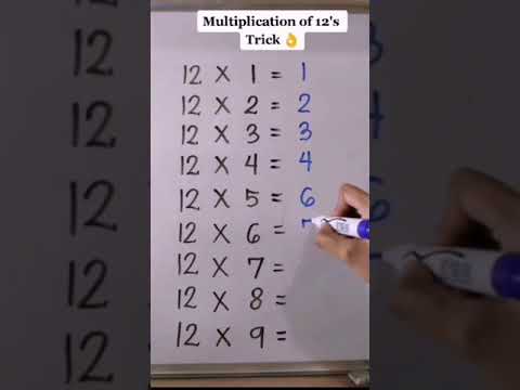 table of 12 - multiple of 12 #shorts #mathematic #trending