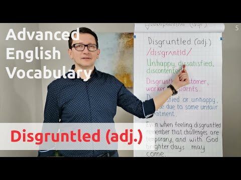 Disgruntled (adj.) - Advanced English Vocabulary - One Minute Videos