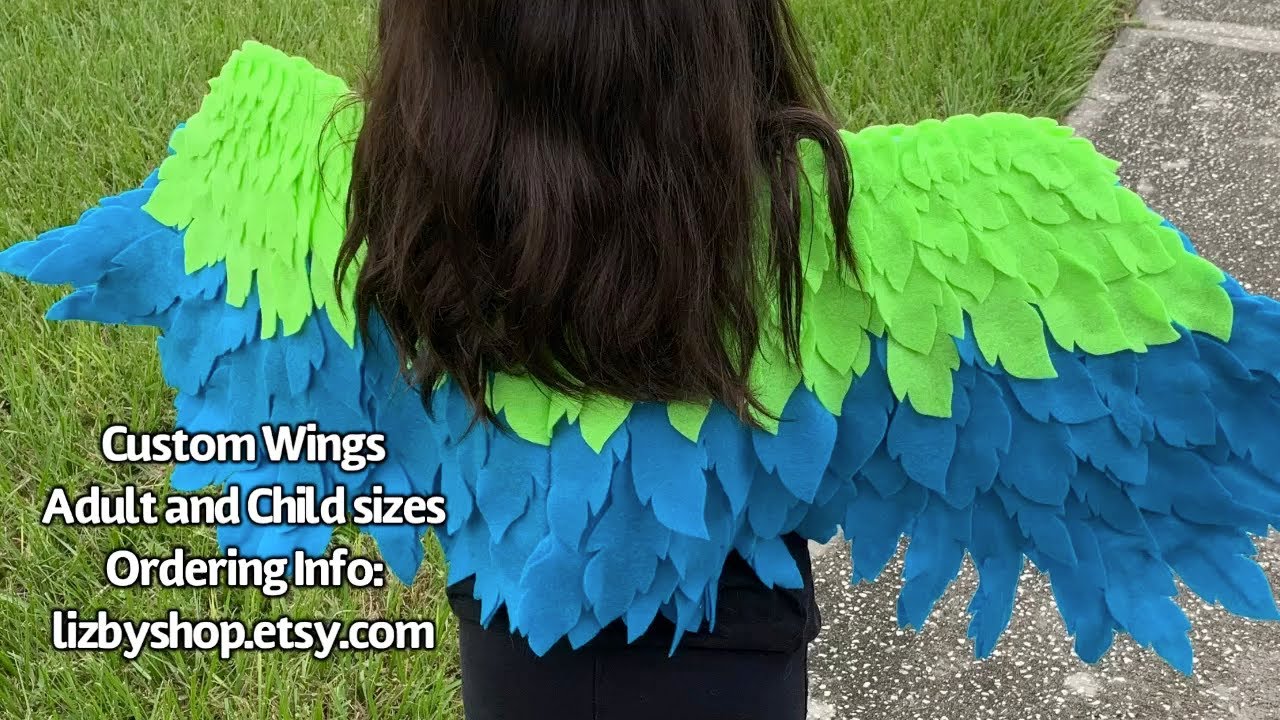 Custom Wings, cosplay wings, felt wings, handmade cosplay wings, custom wings, costume wings