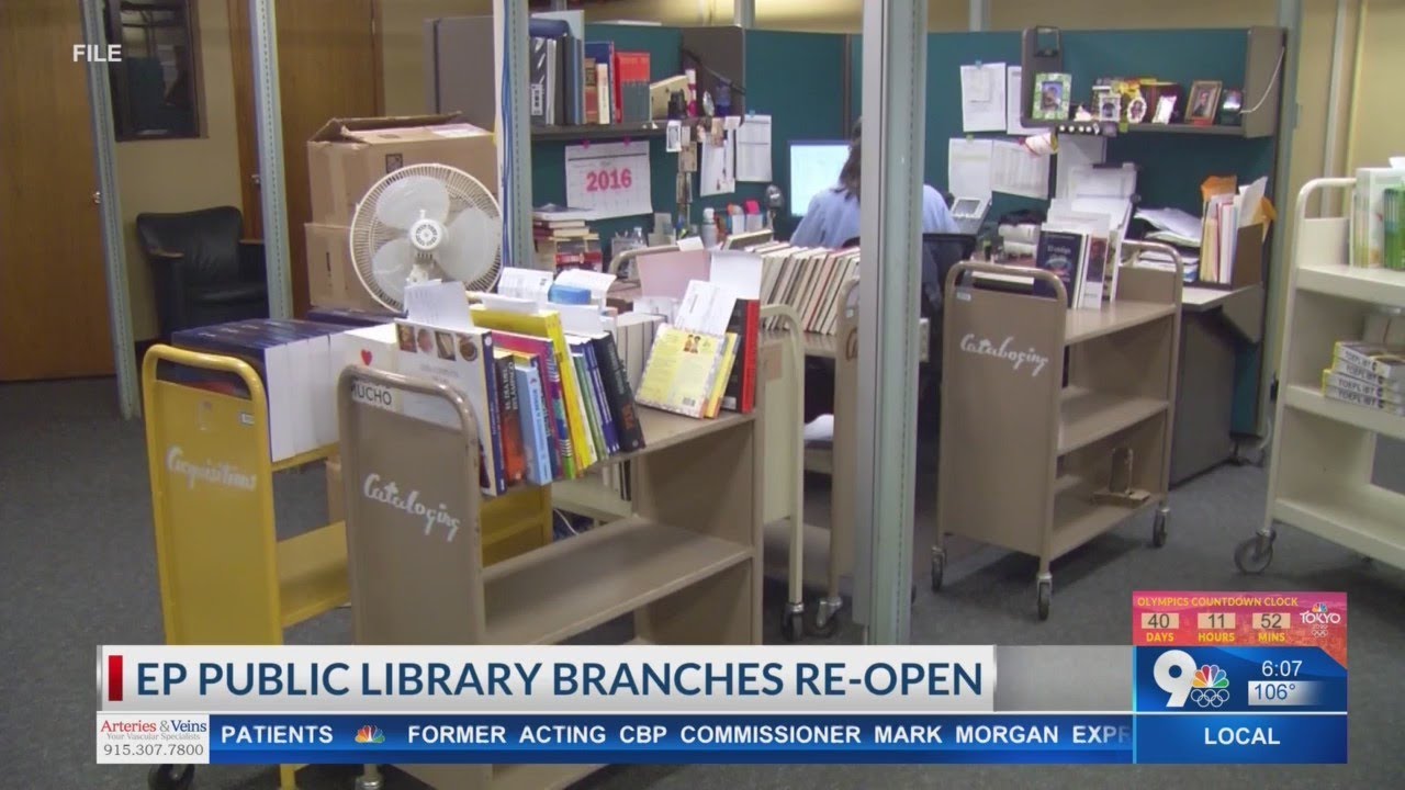 EP Public Library branches to re-open Phase 2 protocols