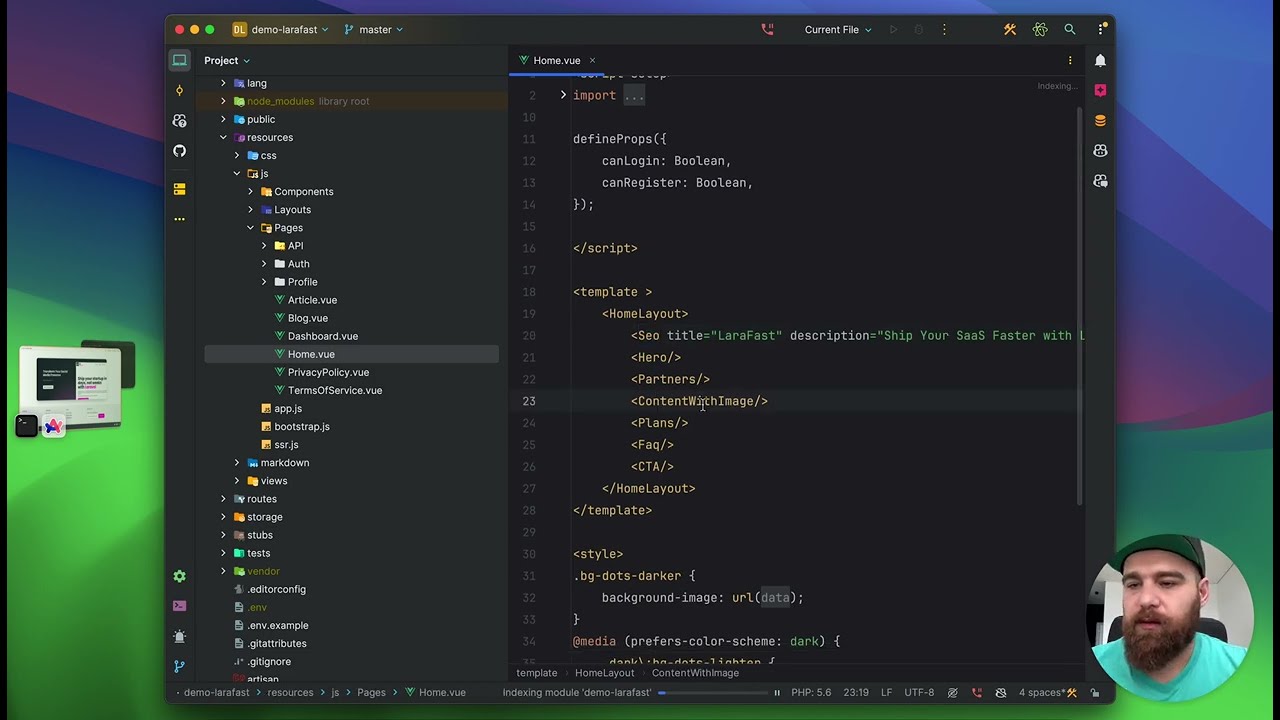 LaraFast Demo - Run your app in 3 minutes