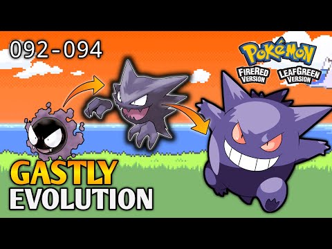 How To Evolve Gastly Into Haunter And Gengar In Pokemon Fire Red & Leaf Green | Kanto Pokedex