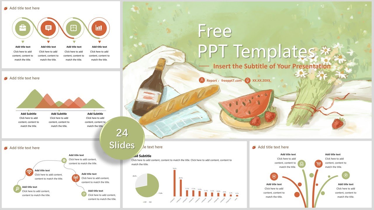 Beautiful Watercolor Style PowerPoint Templates | Free