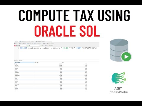 Compute Tax and Salary Details Using Oracle SQL
