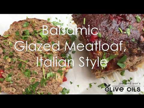 Balsamic Glazed Meatloaf, Italian Style