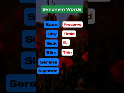 Synonyms in English. #synonyms
