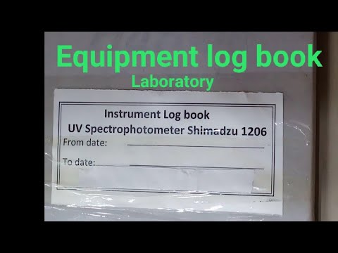 What is laboratory instrument log book | Equipment log book / equipment Health record preparation.