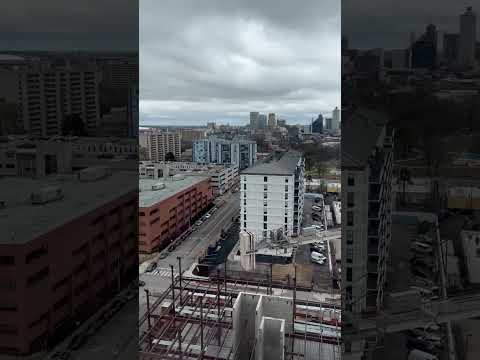 (4K). Memphis TN. Downtown. Pyramid. Bridge. Arena. Mississippi River. January 2023