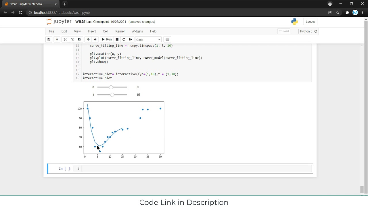 Interactive Linear and Polynomial Regression In Jupyter Notebook Python