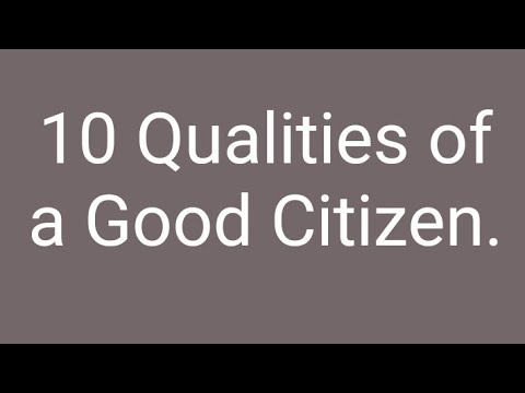 10 Qualities of a Good Citizen.